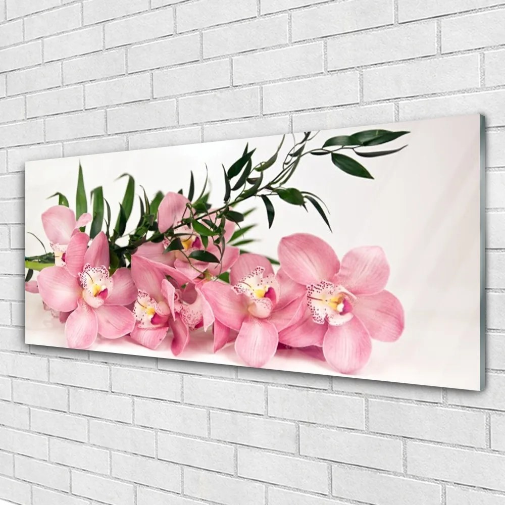 akrylový obraz Orchidej Květiny Lázně 125x50 cm