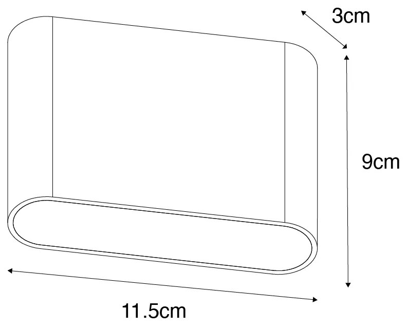 Moderní venkovní nástěnné svítidlo rezavě hnědé 11,5 cm vč. LED IP65 - Batt