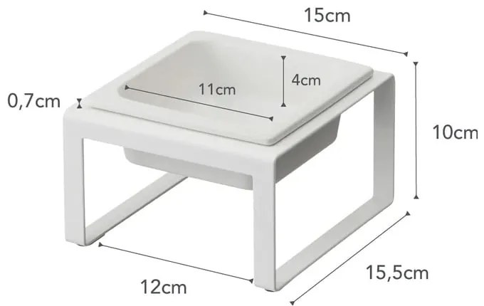 Keramická miska s podstavcem pro domácího mazlíčka Tower – YAMAZAKI
