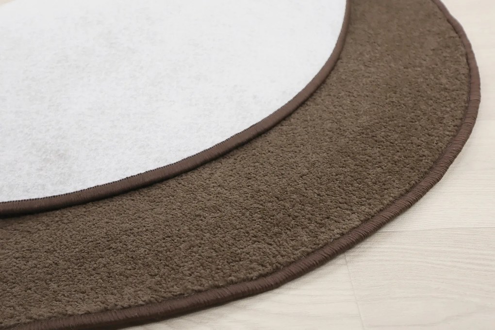 Vopi koberce Kusový koberec Eton hnědý ovál - 50x80 cm