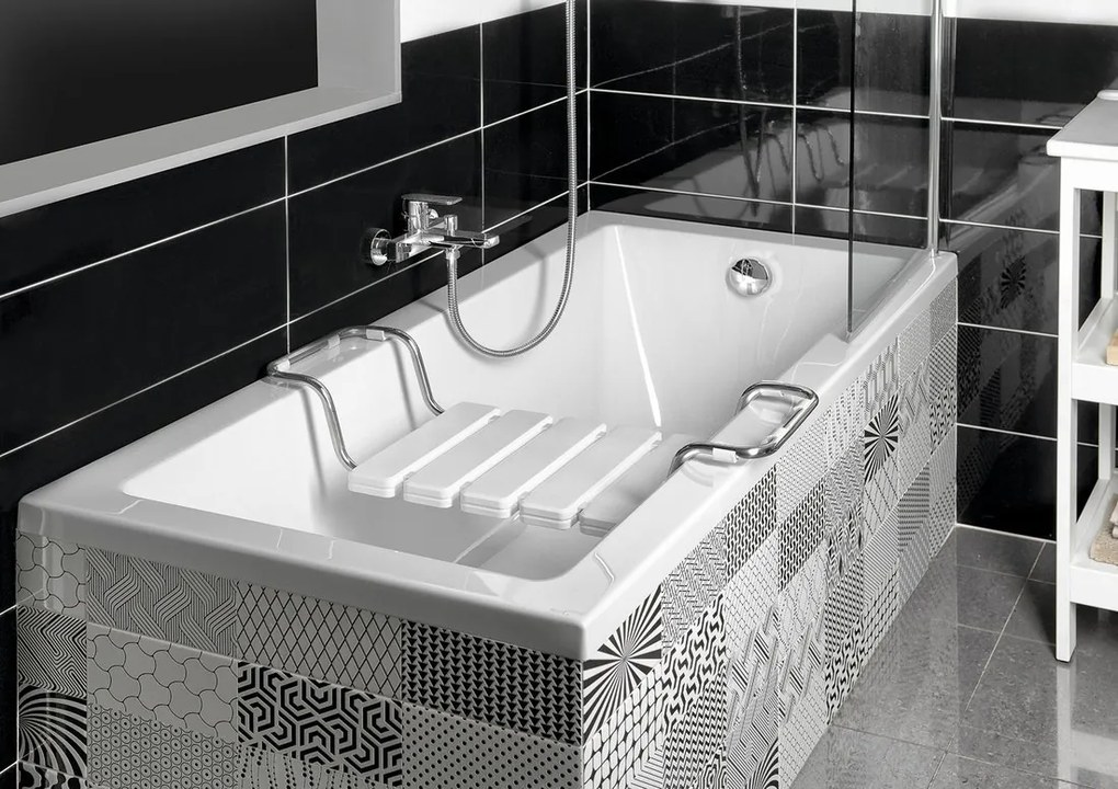 Aqualine Aqualine, DOUBRAVA obdélníková vana 160x70x41cm, bílá, A1670