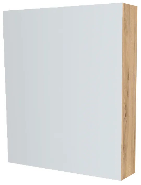 Mereo, Mereo Koupelnová zrcadlová skříňka 60 cm, galerka, 1x dvířka levá, Multidecor, Ořech Pacifik přírodní, MER-CN798G61OPP2