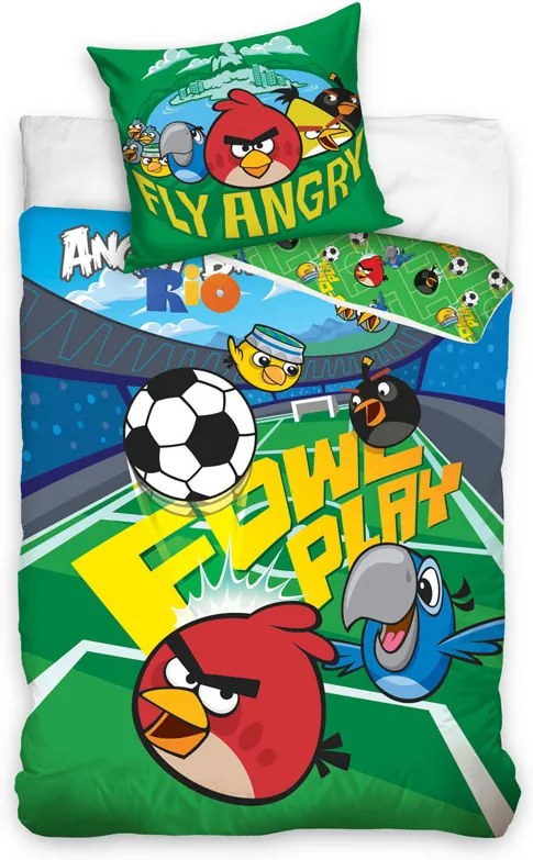 Carbotex Povlečení Angry Birds Rio Fly bavlna 140/200, 70/80cm