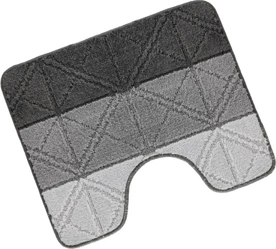 Bellatex koupelnová předložka BANY 60x50 cm s výkrojem Trojúhelník Šedá
