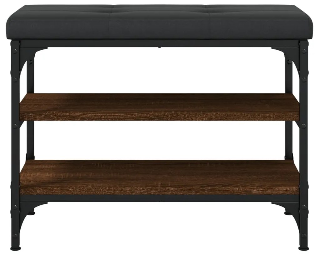 Lavice s botníkem hnědý dub 62 x 32 x 47 cm kompozitní dřevo - Default Title