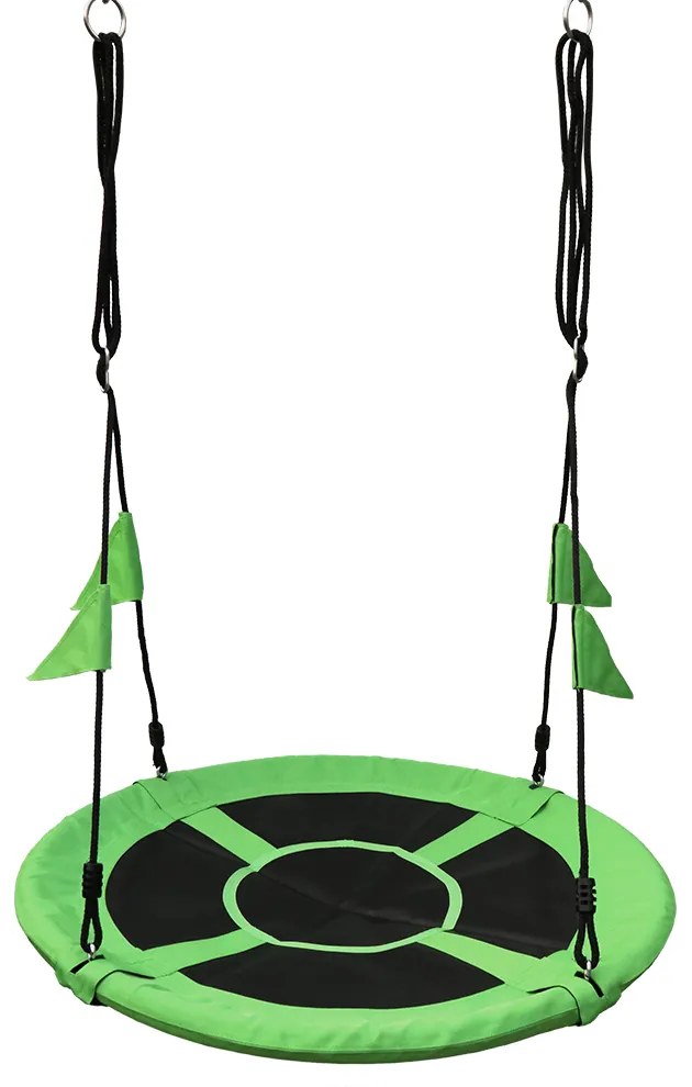 2Kids Toys Houpačka Čapí hnízdo s vlajkami zelené