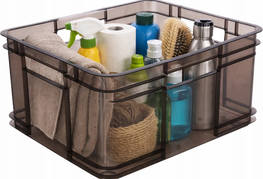 Keeeper Úložný box pro domácnost i dílnu, BRUNO XL, 28L, 43 x 35 x 24 cm, kouřový