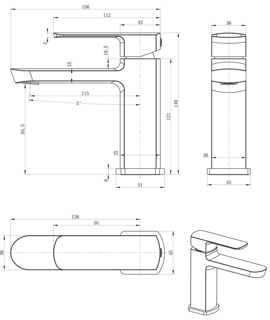 Sapho, MIXONA 25 stojánková umyvadlová baterie bez výpusti, chrom, MG001