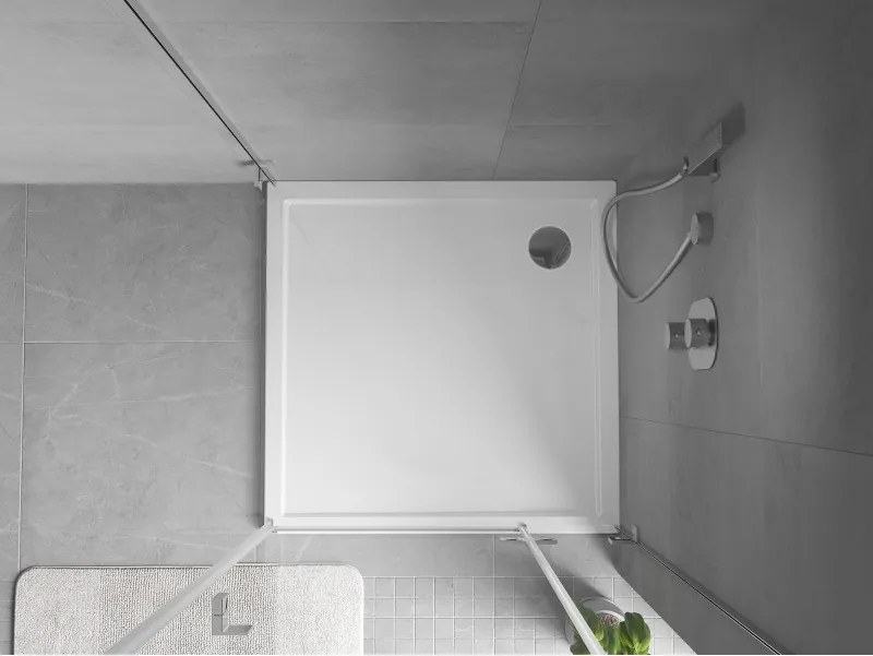 Mexen Flow Slim, čtvercová sprchová vanička 85 x 85 cm, bílá lesklá, 46S108585
