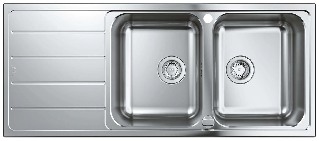 Grohe - Dřez K500 s automatickým odtokem, 116x50 cm, kartáčovaná nerez 31588SD1
