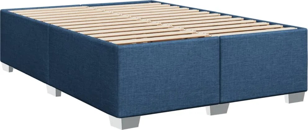 Box spring postel s matrací modrá 160x200 cm textil 3285945