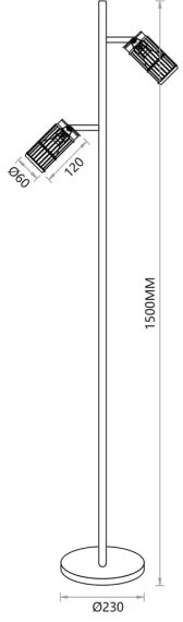 Stojací lampa VERTICAL 2xGU10/8W/230V bílá