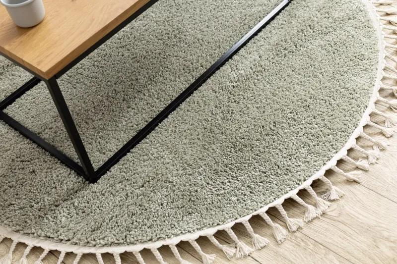 Dywany Łuszczów Kusový koberec Berber 9000 green kruh - 160x160 (průměr) kruh cm