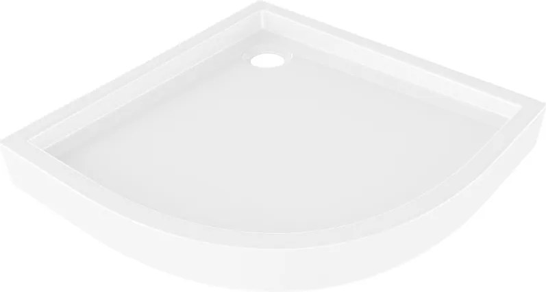 Mexen Flow+, čtvrtkruhová sprchová vanička 90 x 90 cm, bílá lesklá, 46Q109090H