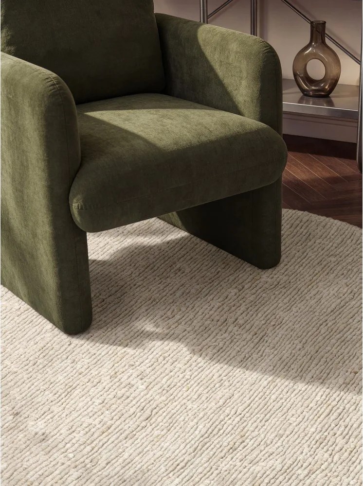 Krémový ručně tkaný vlněný kulatý koberec ø 200 cm Bexley Woolwich – Ted Baker