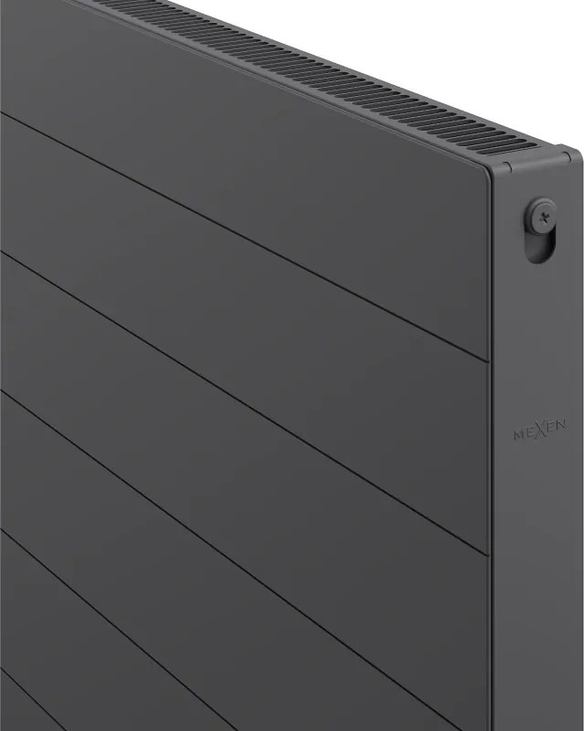 Mexen, panelový radiátor Mexen Line CL11 600 x 1600 mm, boční připojení, 1253 W, antracit - W411L-060-160-66