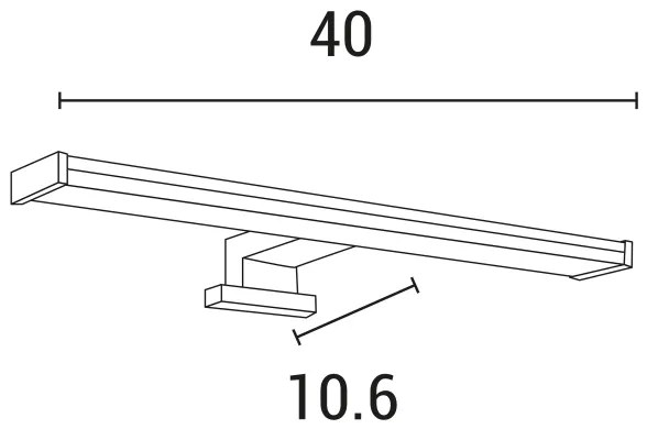 LED Koupelnové osvětlení zrcadla LED/8W/230V 3000K 40 cm IP44 chrom