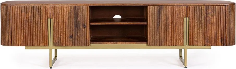 TV stolek z mangového dřeva v přírodní barvě 180x45x40 cm Vilas – Bizzotto