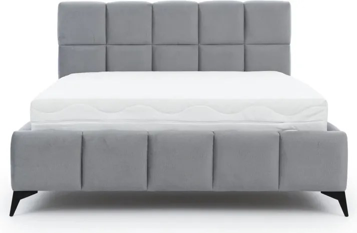 Moderní čalouněná postel MALO 200x180, tm. šedá (Matt Velvet 97)
