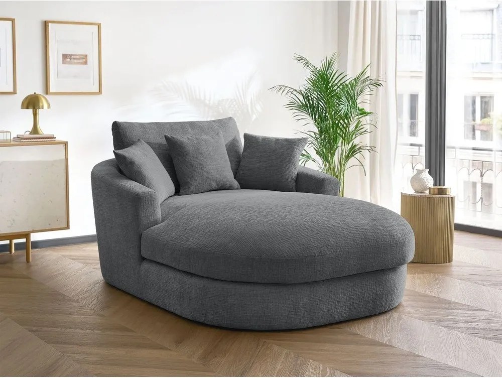 Šedé žinylkové křeslo Belem – Bobochic Paris