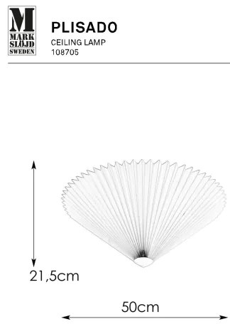 Markslöjd 108705 - Stropní svítidlo PLISADO 3xE14/40W/230V pr. 50 cm béžová