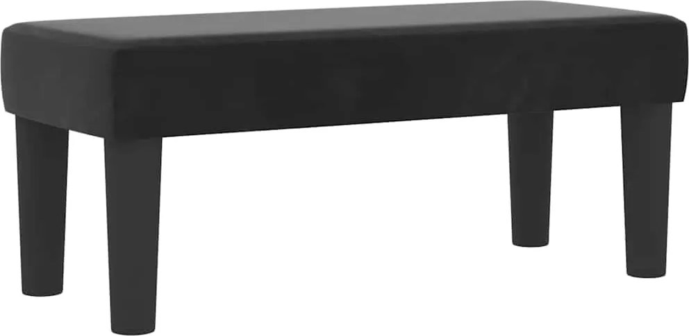 Postel s boxspringem s polštářem s čelo Černá 190 x 90 cm samet 3344482