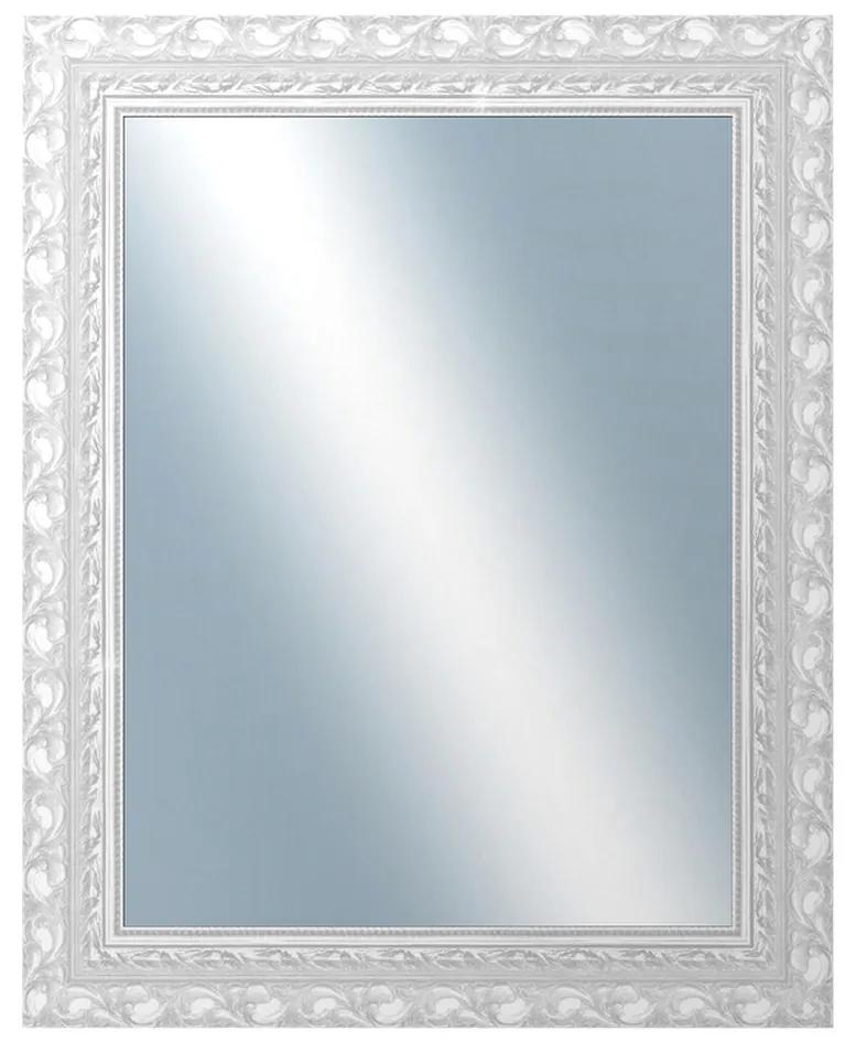 DANTIK - Zarámované zrcadlo - rozměr s rámem cca 80x100 cm z lišty ROKOKO stříbrná házená (2881)