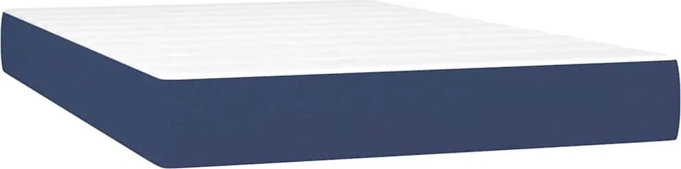 Box spring postel s matrací a LED modrá 120 x 200 cm textil 3135587