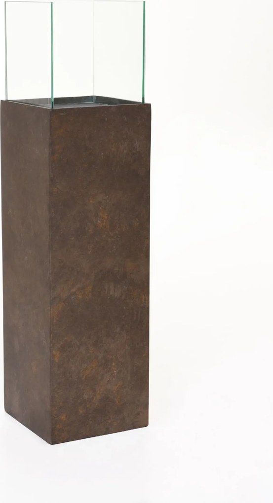 Svícen CANDELA, hliníkový kompozit, výška 100 cm, hnědo-šedý