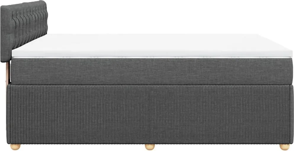 Box spring postel s matrací tmavě šedá 140x200 cm textil 3289787