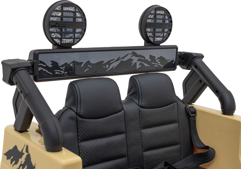 Ramiz Elektrické autíčko Toyota FJ Cruiser béžové + ovladač + pohon 4x4 + LED a audio + EVA kola + plynulý rozjezd