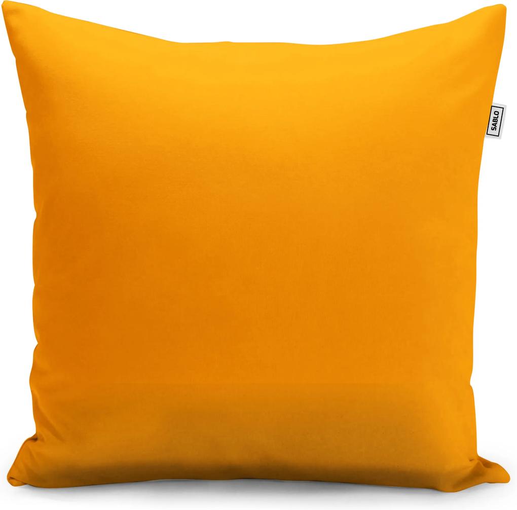 Polštářek - Neonová oranžová 60x60 cm