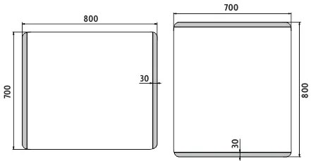 Nimco LED zrcadlo 800x700 - ZP 17003