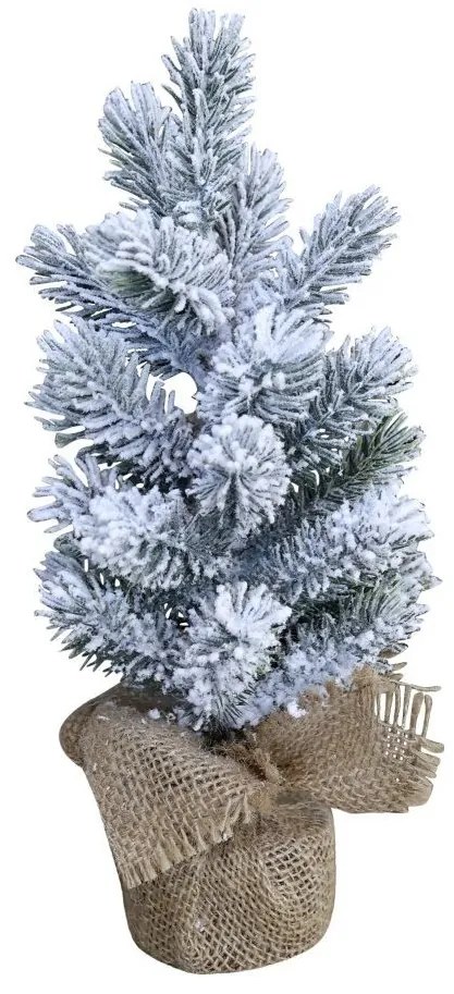 Zasněžený vánoční stromek jedle v jutě Fleur Fir Snow - 30cm