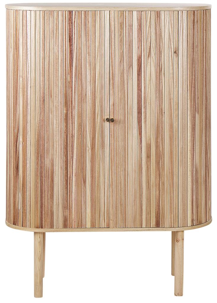 Dřevěná 2dveřová komoda 130 cm světlé dřevo MANARA Beliani