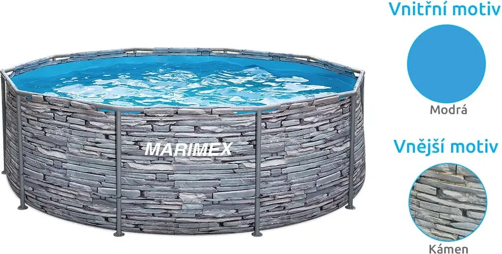 Marimex | Bazén Marimex Florida 3,05x0,91 m s pískovou filtrací - motiv KÁMEN | 19900100