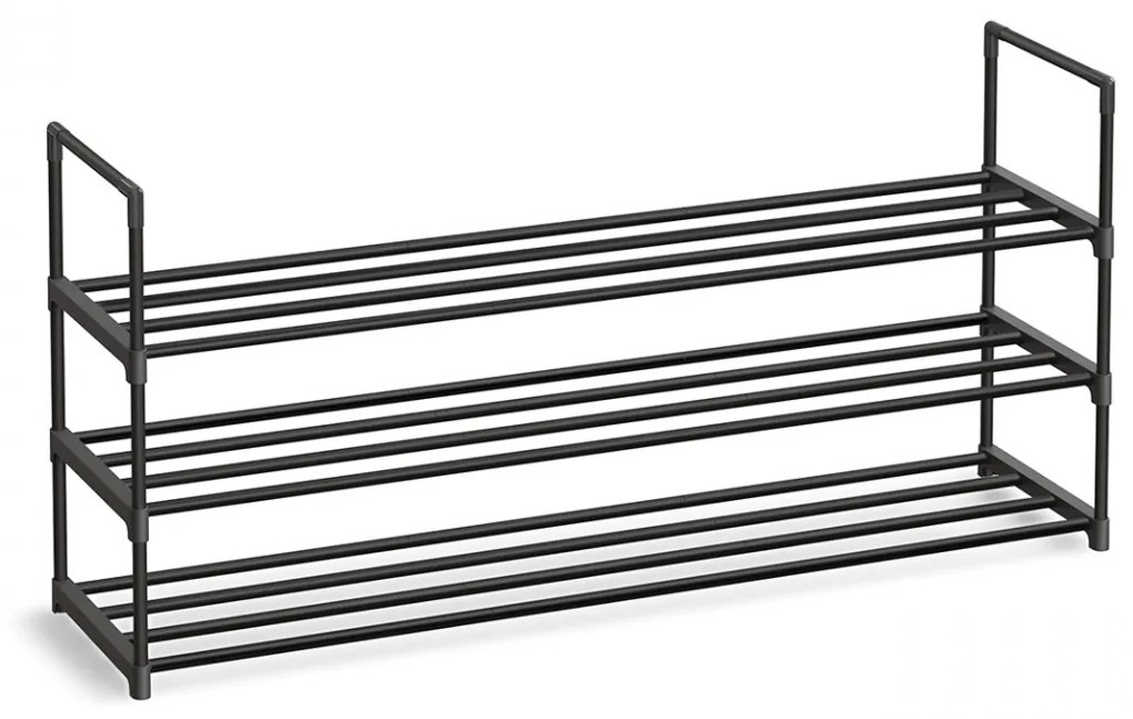 Goleto 3 patrový kovový stojan na boty | 116 x 30 x 55 cm