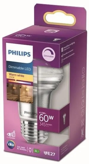Philips 8718699773830 led žárovka 1x4,5w | e27 | 345lm | 2700k - teplá bílá, stmívatelná, eyecomfort