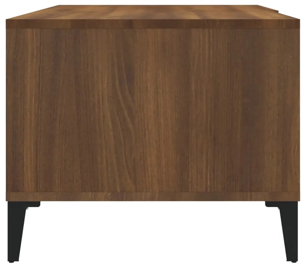 Konferenční stolek hnědý dub 90 x 50 x 40 cm kompozitní dřevo - Default Title