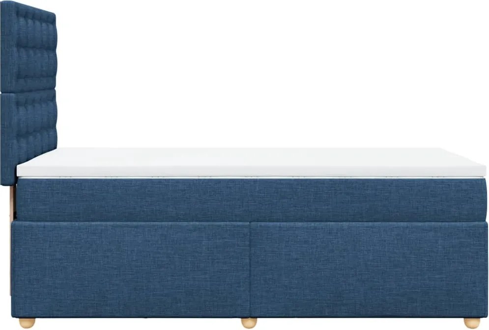 Box spring postel s matrací modrá 90x200 cm textil 3293483