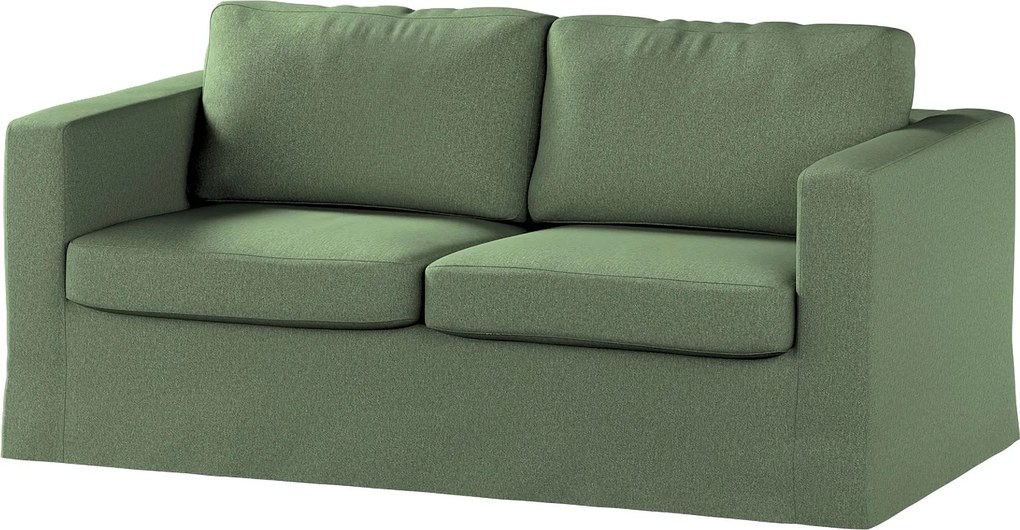 Potah na pohovku IKEA Karlstad 2-místná , nerozkládací, dlouhý barva zelená látka pletený vzor