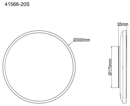 Globo 41566-20S - LED Stropní svítidlo NIELSEN LED/20W/230V pr. 30 cm černá