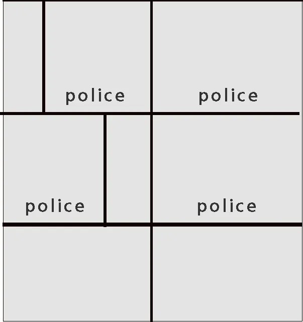 LORIN mo | regál 6 | 90 cm | s policemi a dvířky | PUSH OPEN | kašmír/modrá