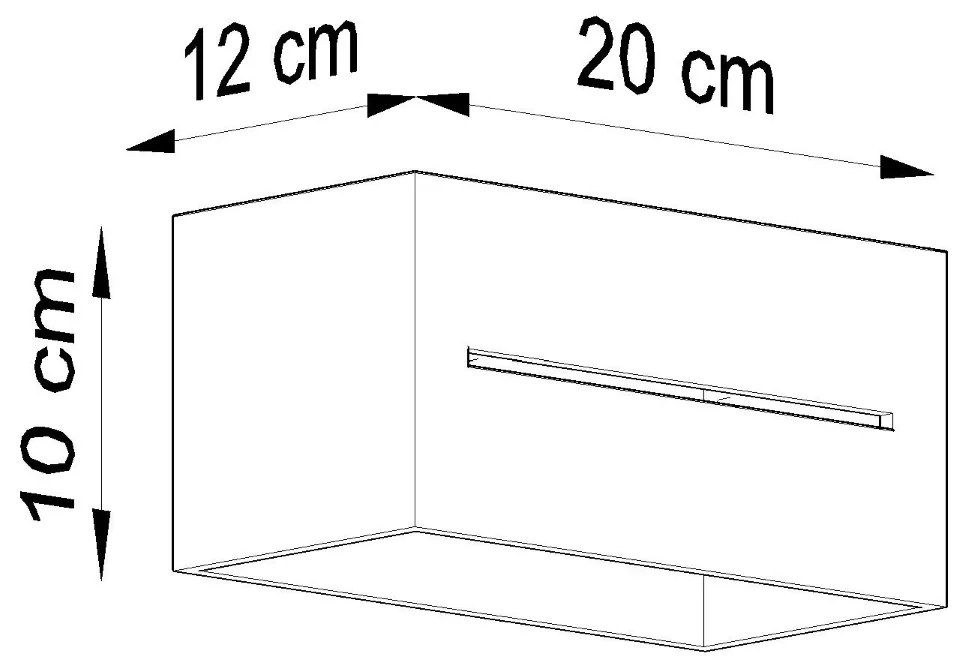 Sollux Lighting Nástěnné svítidlo LOBO MAXI Černá