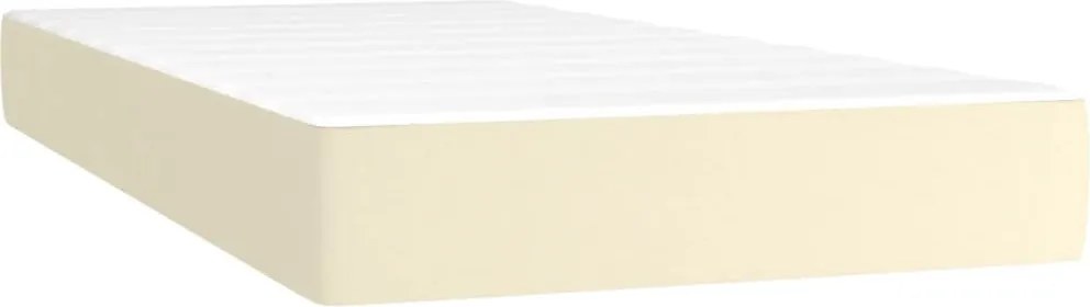 Box spring postel s matrací krémová 90x190 cm umělá kůže 3141097