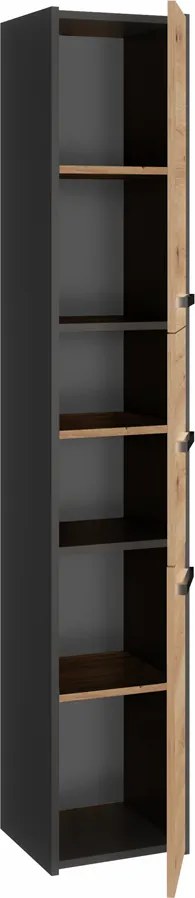 Koupelnový sloupek S33 antracit/dub artisan