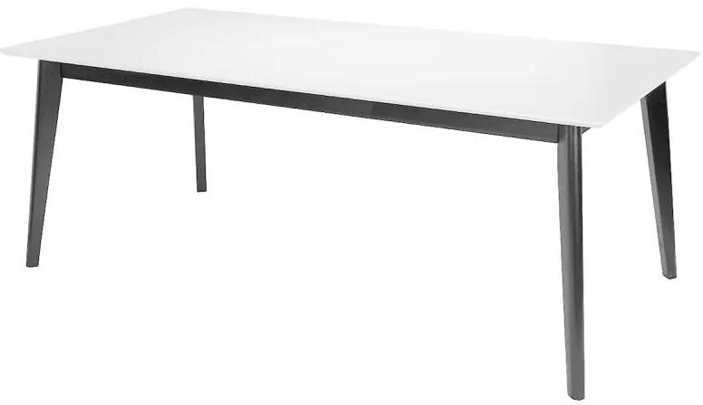 Danish style Jídelní stůl Milenium, 200 cm, bílá/černá, bílá / černá 5378