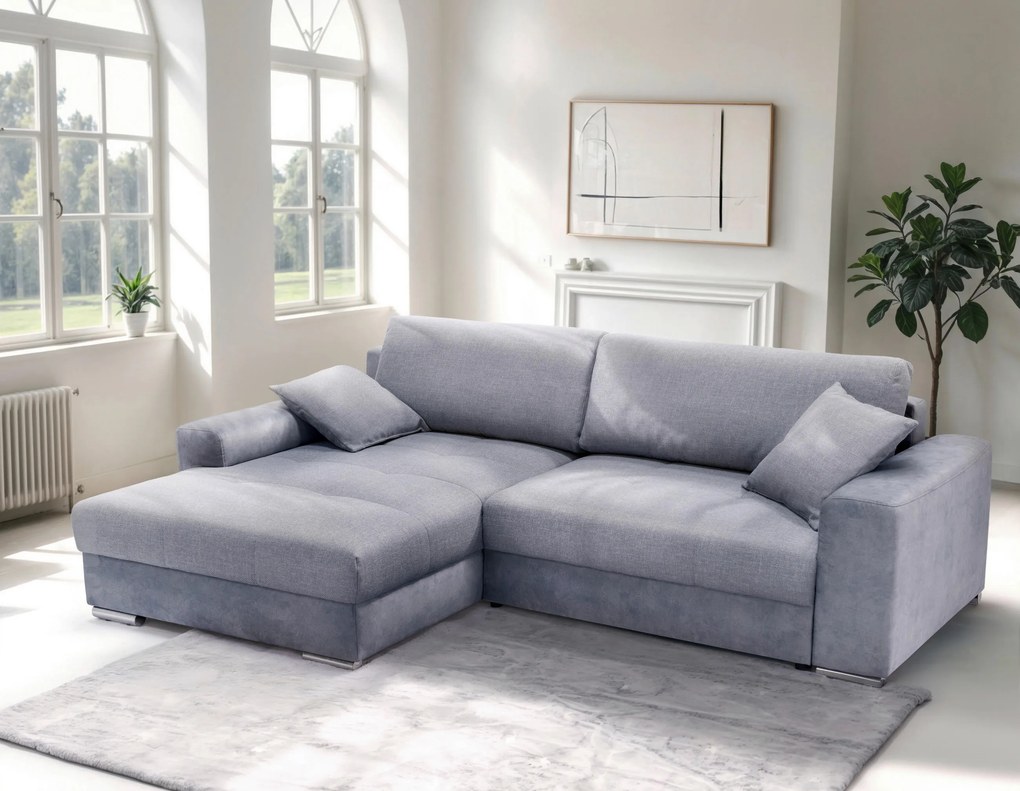 XXXLutz ROHOVÁ SEDAČKA, textil, modrošedá MID.YOU - Sedací soupravy - 000694008104
