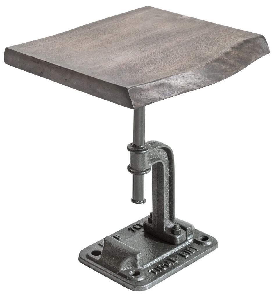 Noble Home Odkládací stolek Torymo, 43 cm, akácie, šedá