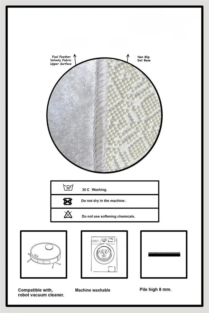 Krémové koupelnové předložky v sadě 2 ks 60x100 cm Bounde – Foutastic